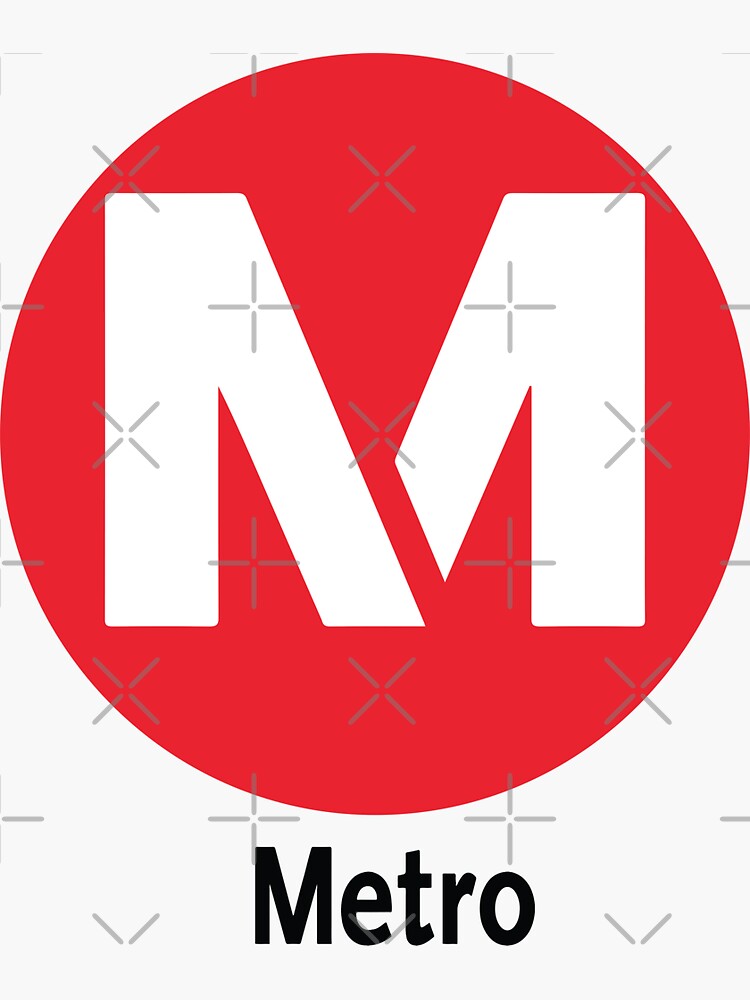 "Red Line Metro Los Angles California Los Angles Raised Me" Sticker for ...