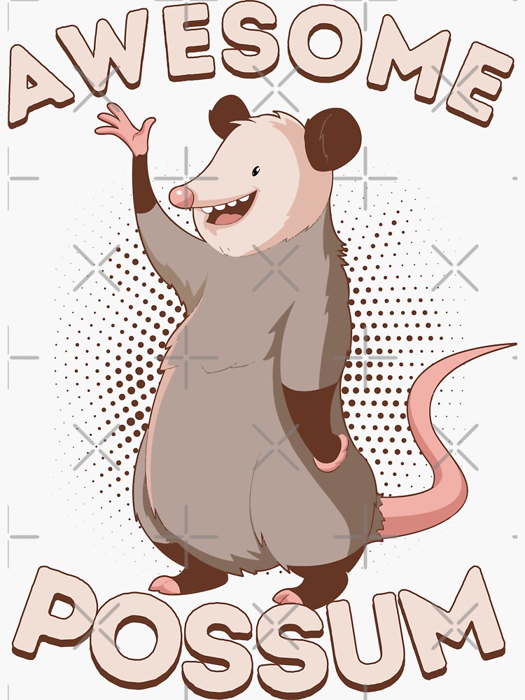"Awesome Possum" Sticker for Sale by BeArts | Redbubble