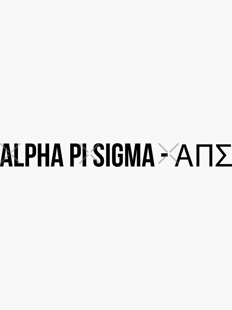 "alpha pi sigma" Sticker by PineLemon | Redbubble