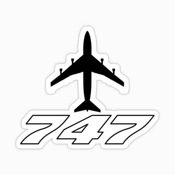 "Boeing 747 Silhouette" Sticker for Sale by 747fan | Redbubble