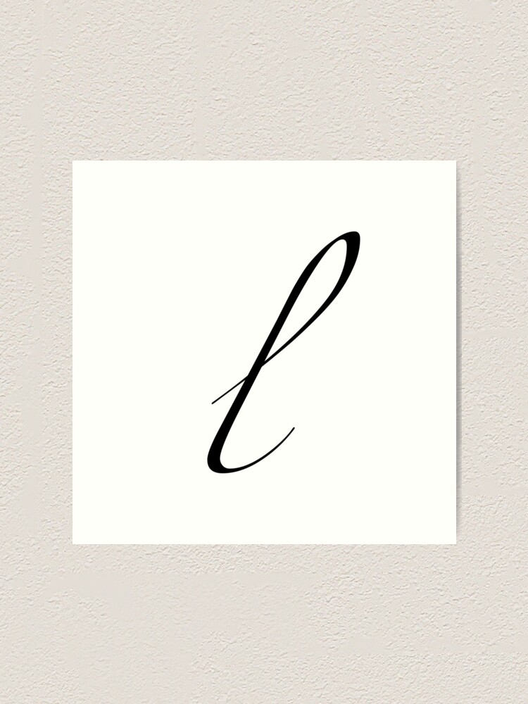 "Monogram Lower Case- L" Art Print for Sale by DesignsByLeah | Redbubble