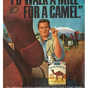 "Camel Cigarettes Ad" Poster for Sale by Alidan-Dankog | Redbubble