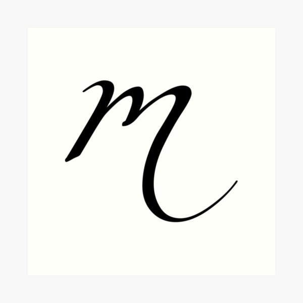 "Monogram Lower Case- M" Art Print for Sale by DesignsByLeah | Redbubble