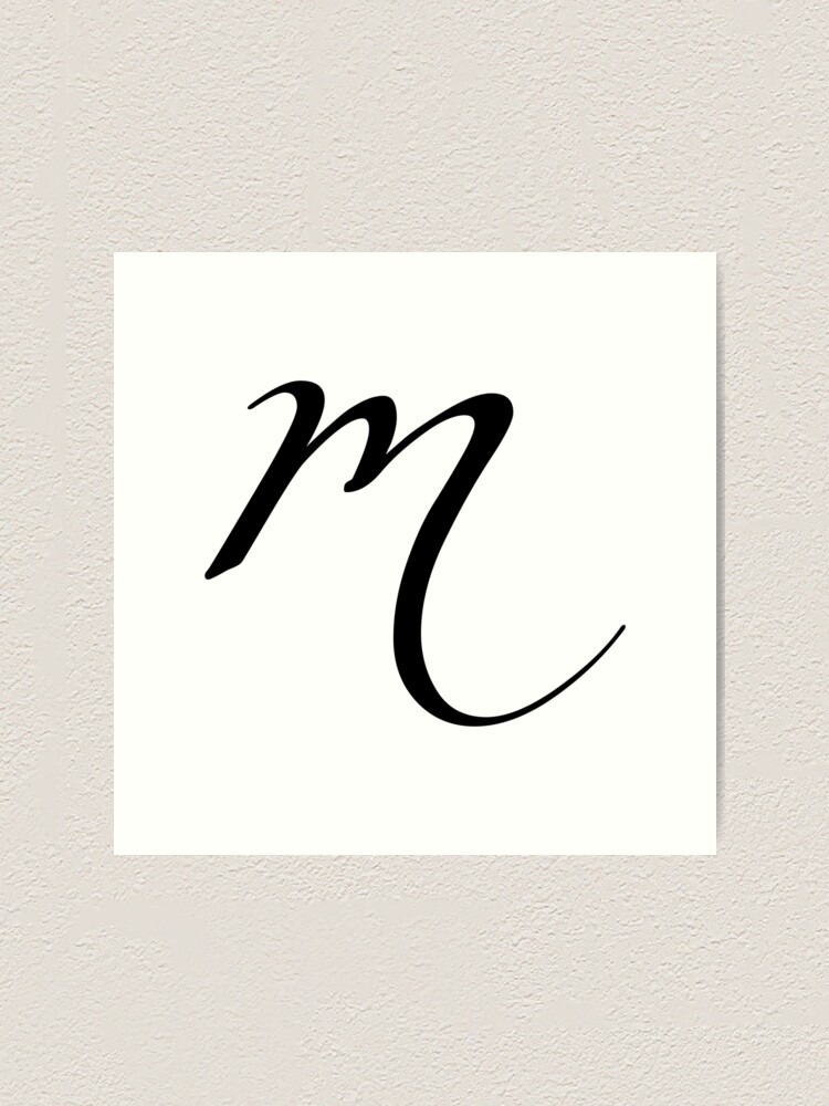 "Monogram Lower Case- M" Art Print for Sale by DesignsByLeah | Redbubble