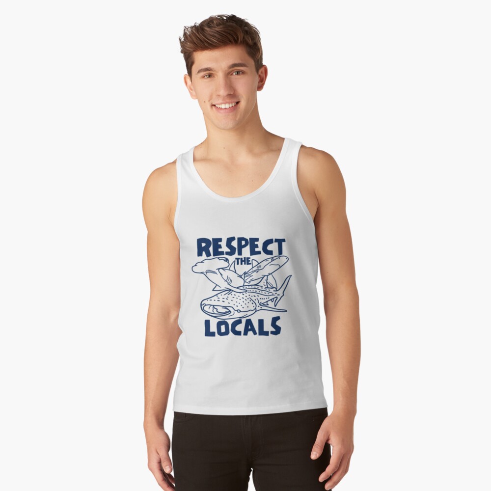 "RESPECT THE LOCALS" Sticker by roofrias | Redbubble