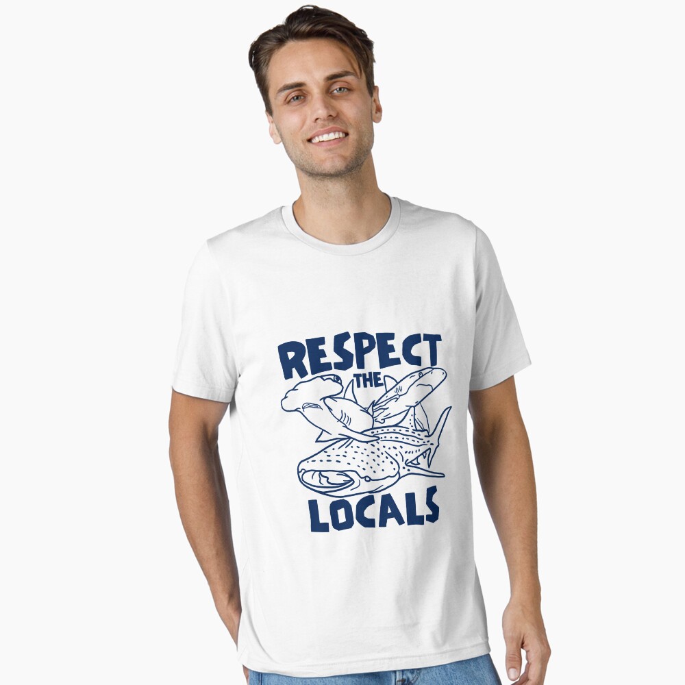 "RESPECT THE LOCALS" Sticker by roofrias | Redbubble
