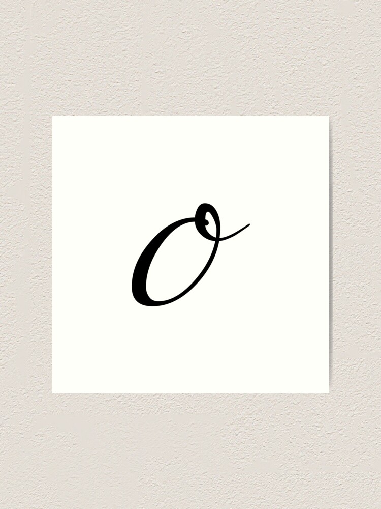 "Monogram Lower Case- O" Art Print for Sale by DesignsByLeah | Redbubble