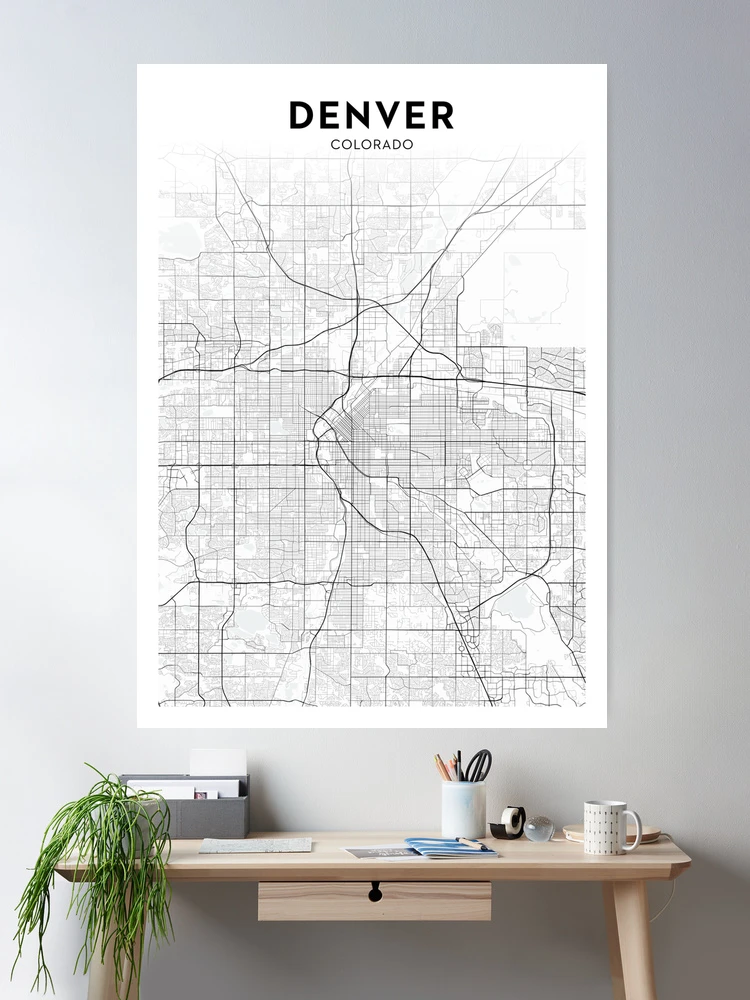 Large Detailed Street Map Of Denver
