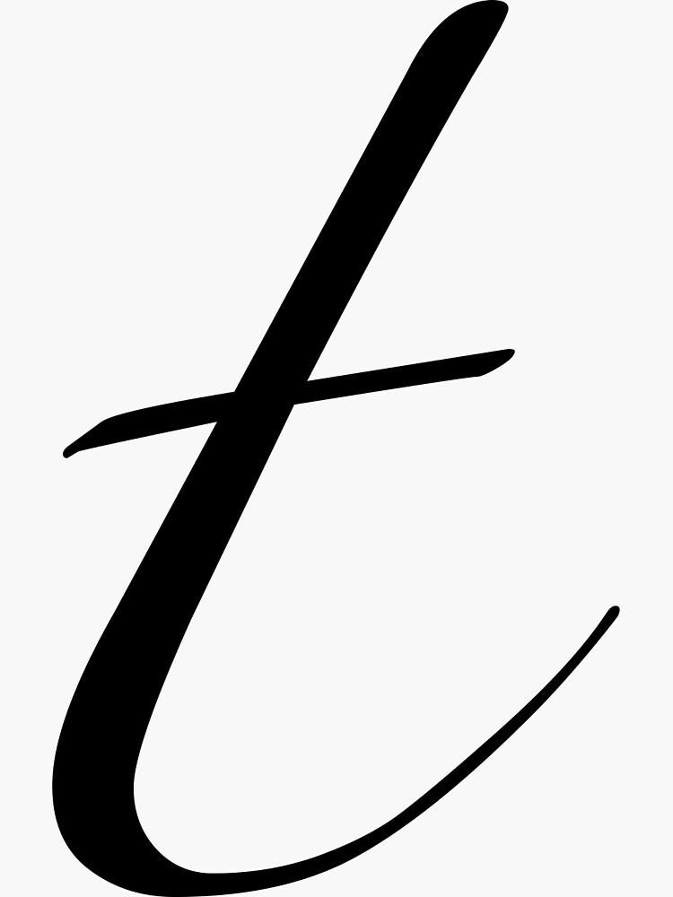 "Monogram Lower Case- T" Sticker for Sale by DesignsByLeah | Redbubble