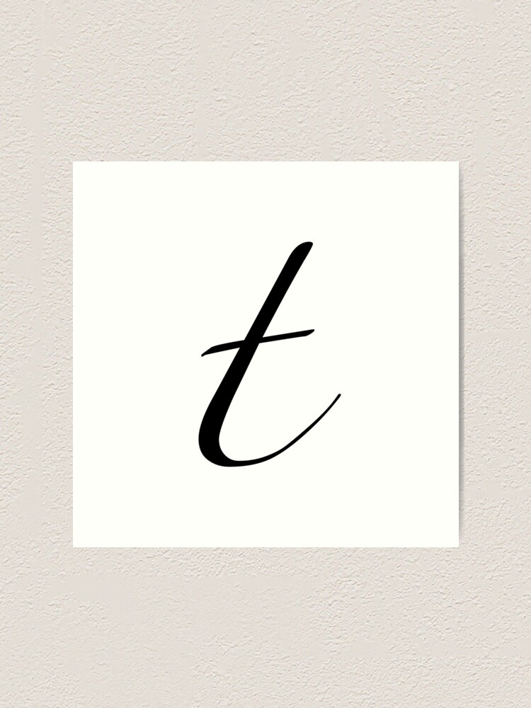 "Monogram Lower Case- T" Art Print for Sale by DesignsByLeah | Redbubble