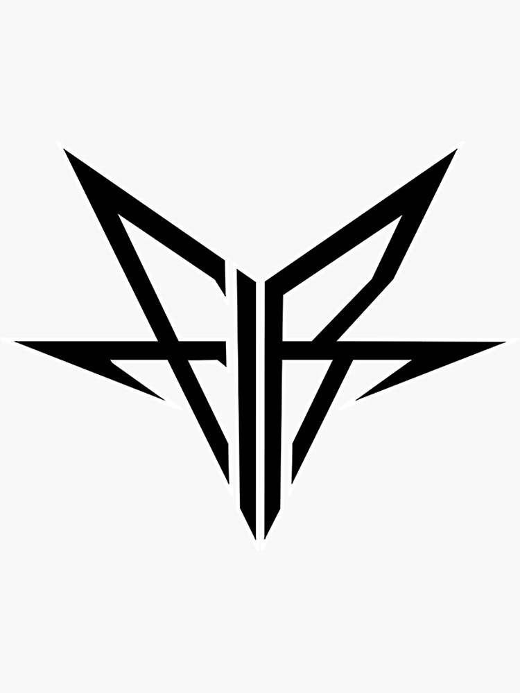 "black n white falling in reverse new logo" Sticker for Sale by ...