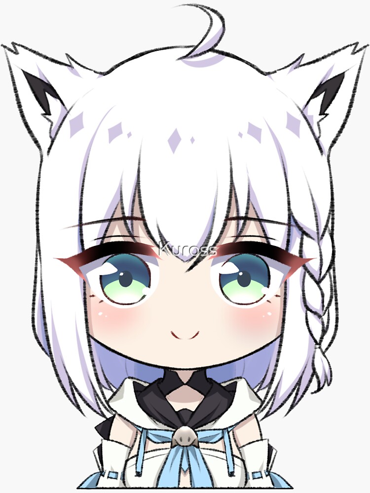 "Hololive - Shirakami Fubuki" Sticker for Sale by Kuross | Redbubble