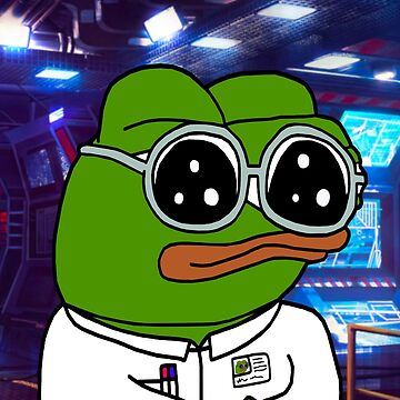 "Scientist Pepe Lab coat Apu " Sticker for Sale by Slav-Art | Redbubble