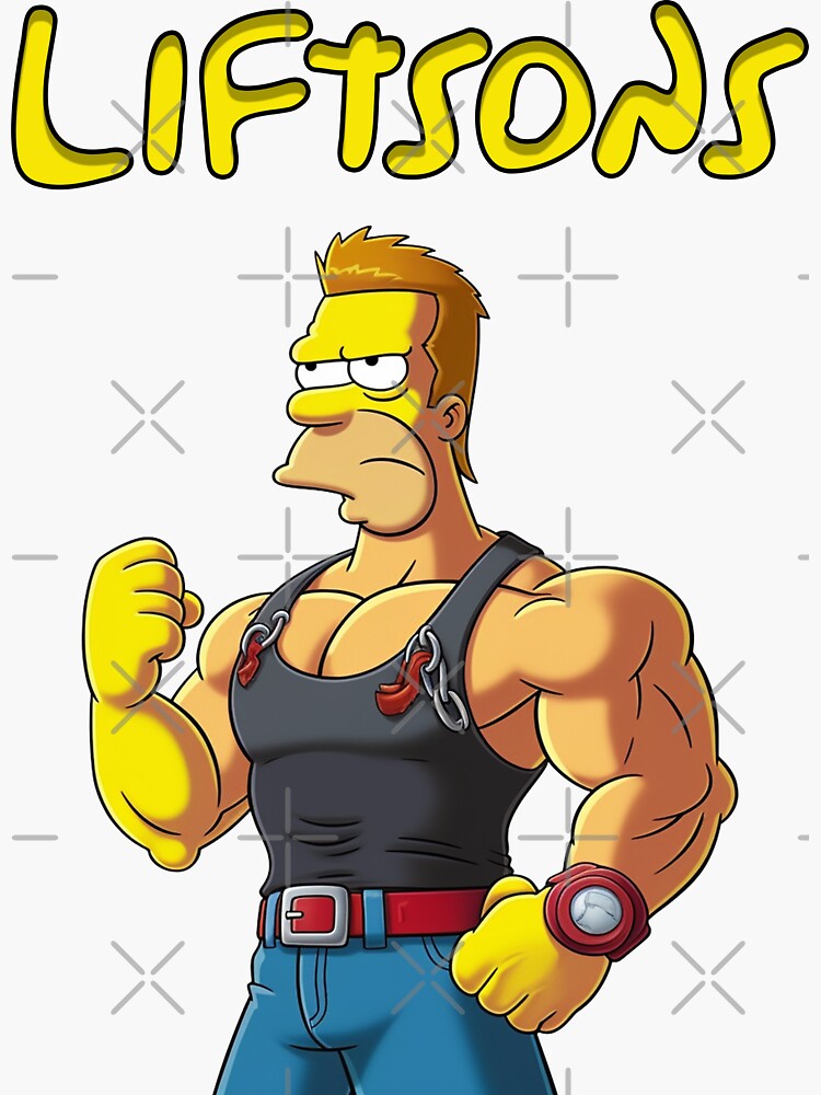 "Liftsons: Your simpson lifting buddy " Sticker for Sale by ...