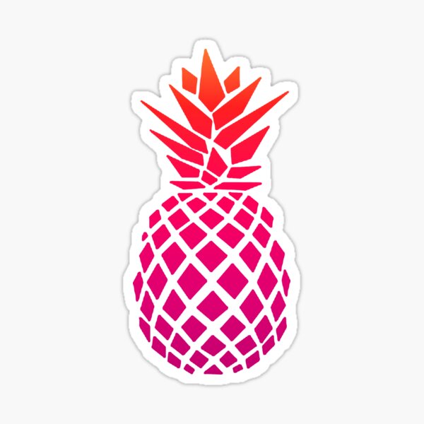 "Pink Pineapple Design" Sticker by StylishTayla | Redbubble