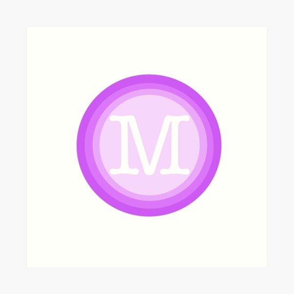 "Purple letter M" Art Print by madebymaddy | Redbubble