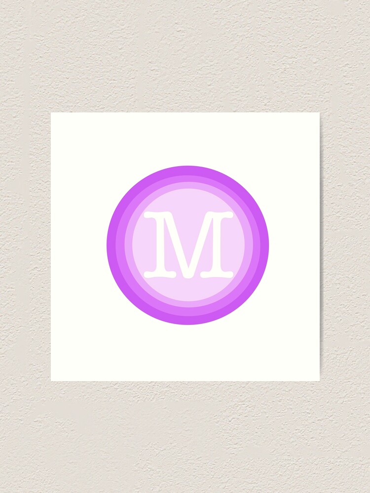 "Purple letter M" Art Print by madebymaddy | Redbubble