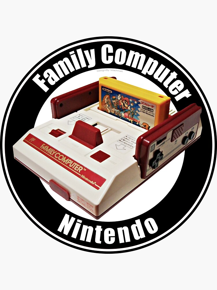 "Famicom Fan Logo, Family Computer Fan Logo, By : WachiraX" Sticker for ...