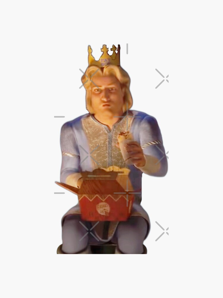 "Prince Charming eating fastfood" Sticker for Sale by Collage-cake ...
