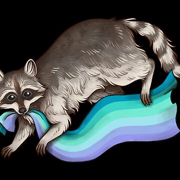 "Neptunic Pride Flag Stealing Raccoon Trash Panda LGBTQIA QUEER BE GAY ...