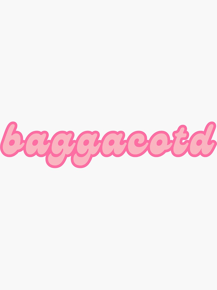 "baggacotd Pink" Sticker for Sale by El's Library Card | Redbubble