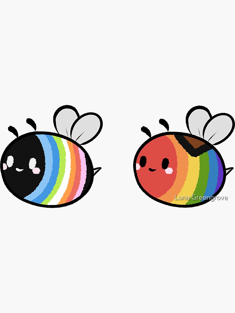 "LGBTQIA2S+ Bees bundle 1" Sticker for Sale by MurasakiTsuki | Redbubble