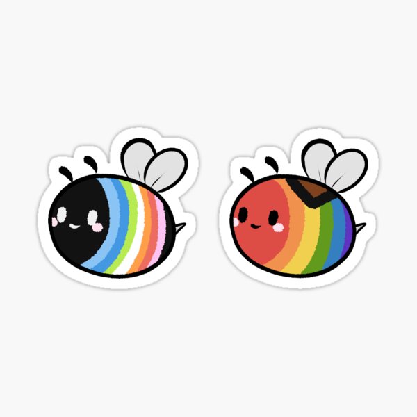"LGBTQIA2S+ Bees bundle 1" Sticker for Sale by MurasakiTsuki | Redbubble