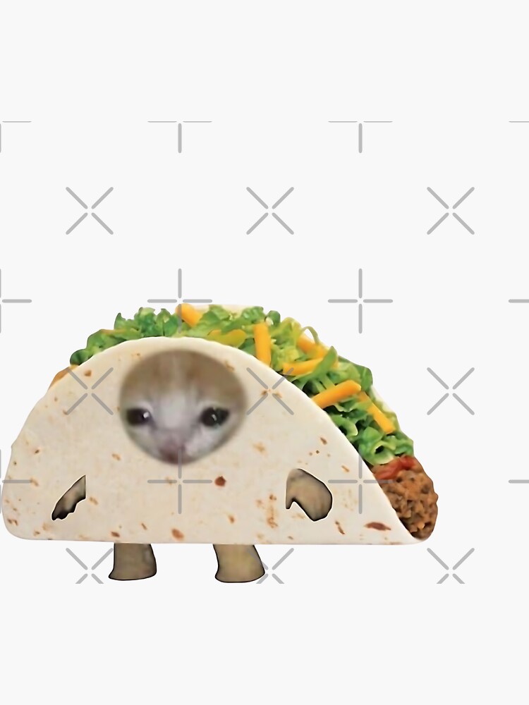 "Happy Taco Cat" Sticker for Sale by OvertimeProject | Redbubble