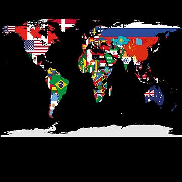 "All flags of the world, world flags, World map, continental map of ...