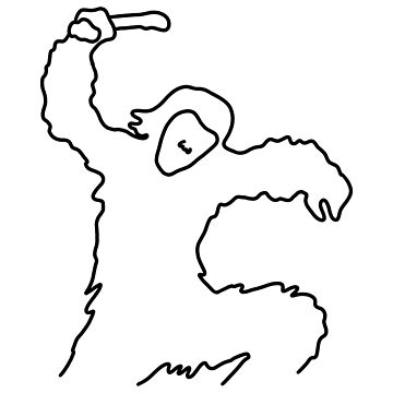 "Monkey from 2001 a space odyssey" Sticker for Sale by EwanA-V | Redbubble