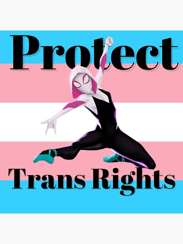 "Spider gwen spider verse protect trans rights pride stickers & phones ...