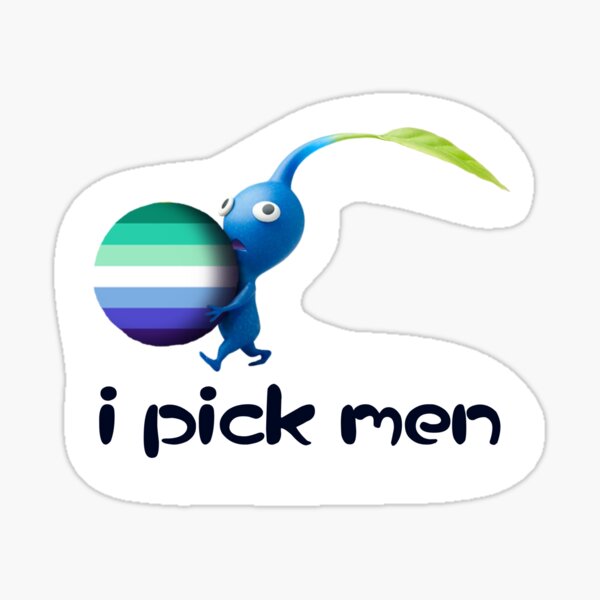 "I Pick Men Pikmin" Sticker for Sale by funkokirby | Redbubble