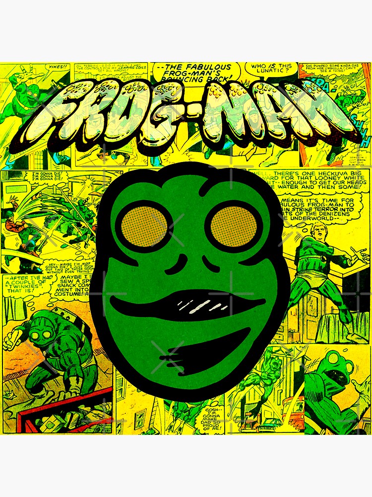 "The Fabulous Frog Man!" Sticker for Sale by G. Holland | Redbubble