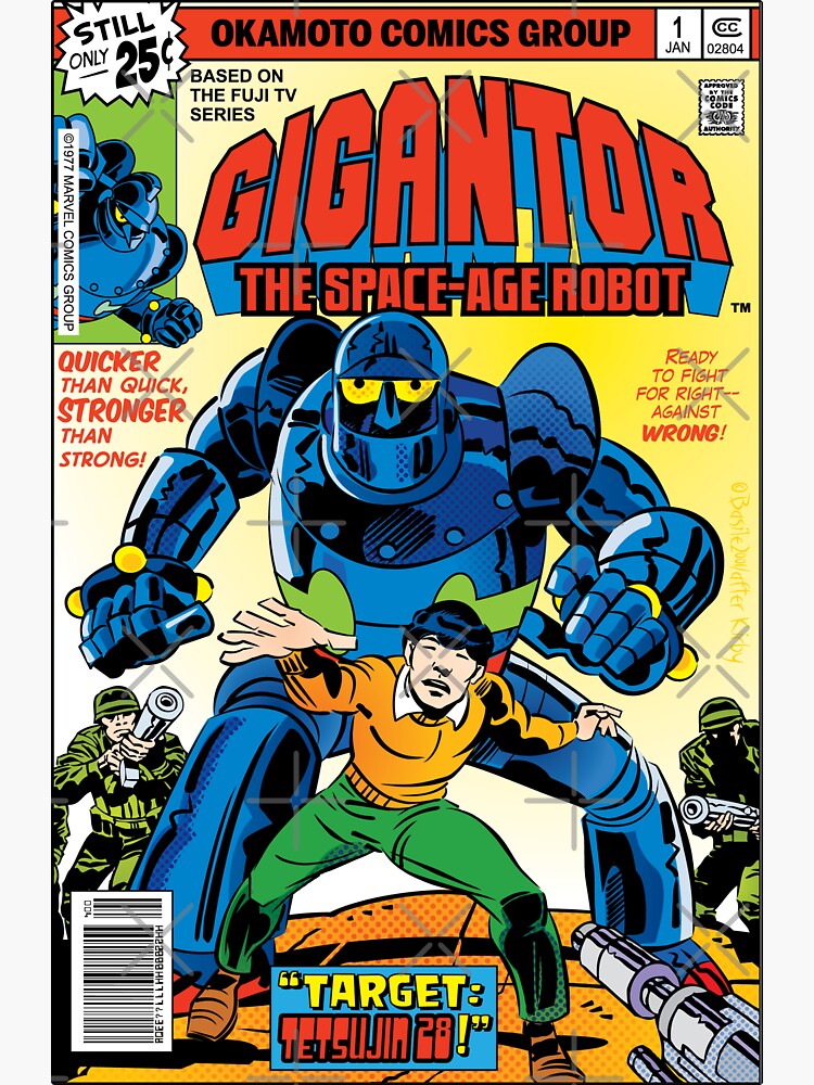 "GIGANTOR Space Age Robot" Sticker for Sale by G. Holland | Redbubble