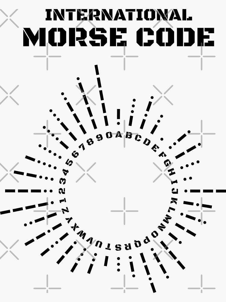 "International Morse Code" Sticker for Sale by AnnSign | Redbubble