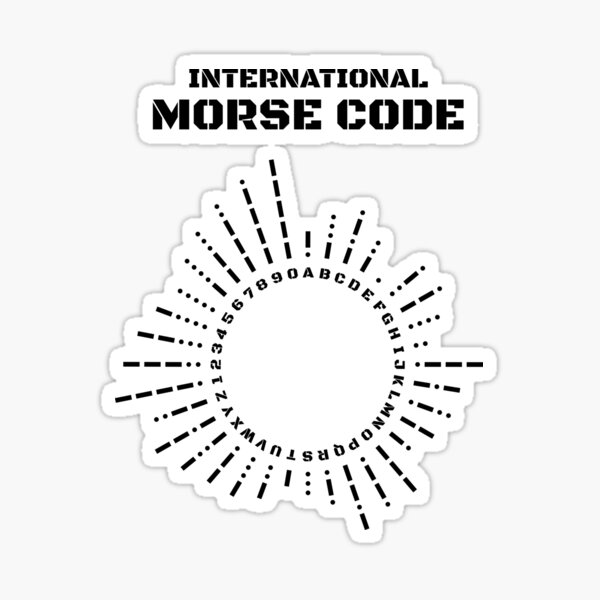 "International Morse Code" Sticker for Sale by AnnSign | Redbubble