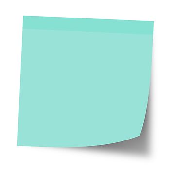 "Creative Idea Single Sticky Notes Paper Design Green Blue Turquoise ...