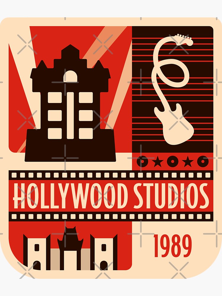 "Vintage Hollywood Studios Badge" Sticker for Sale by alfie-burt ...