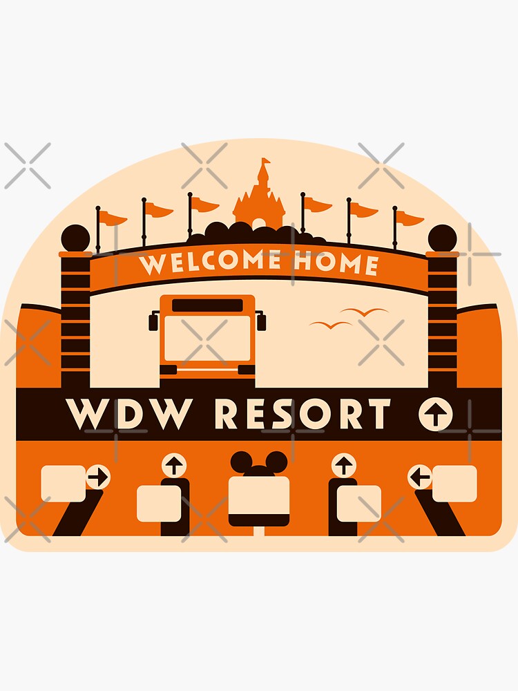 "Vintage WDW Resort Badge" Sticker for Sale by alfie-burt | Redbubble