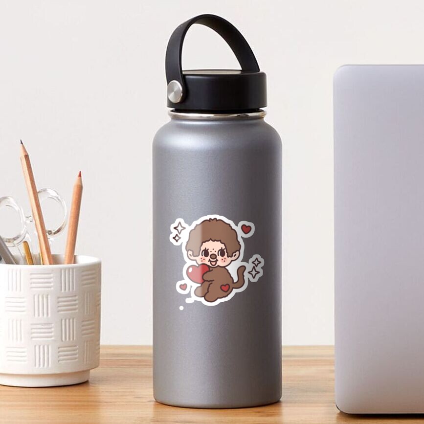 "Monchichi FanArt cute heart" Sticker by Monchi29 | Redbubble