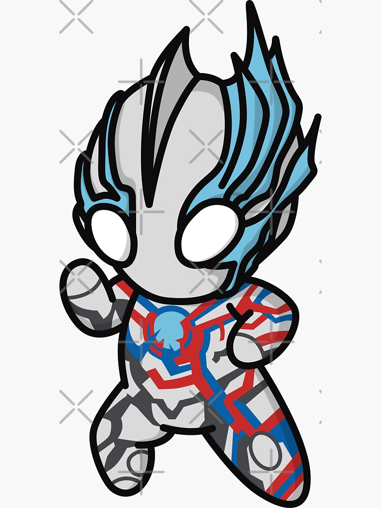 "Ultraman Blazar Chibi Style Kawaii" Sticker for Sale by mattzwug-draws ...