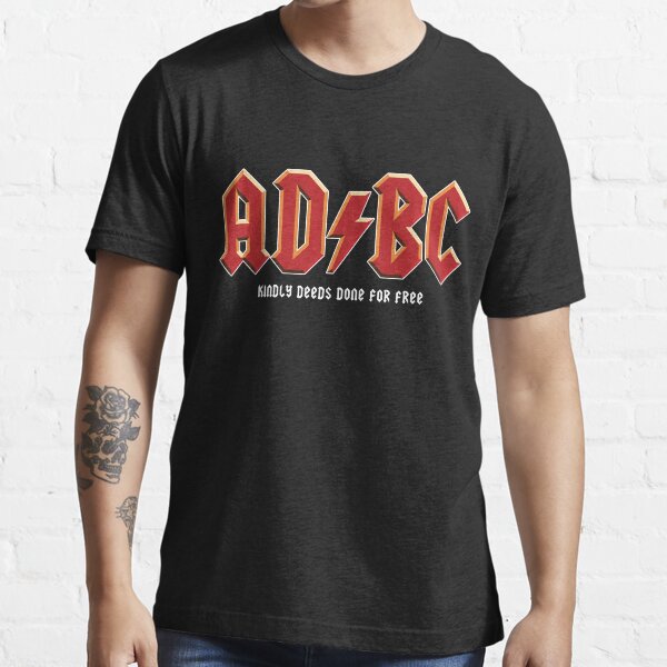 "AD/BC - Christian AC/DC Cover Band (dark fabric)" T-shirt for Sale by ...
