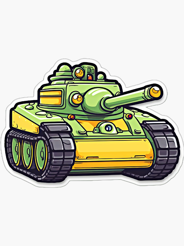 "Cute Tank Sticker" Sticker for Sale by Gameasty | Redbubble