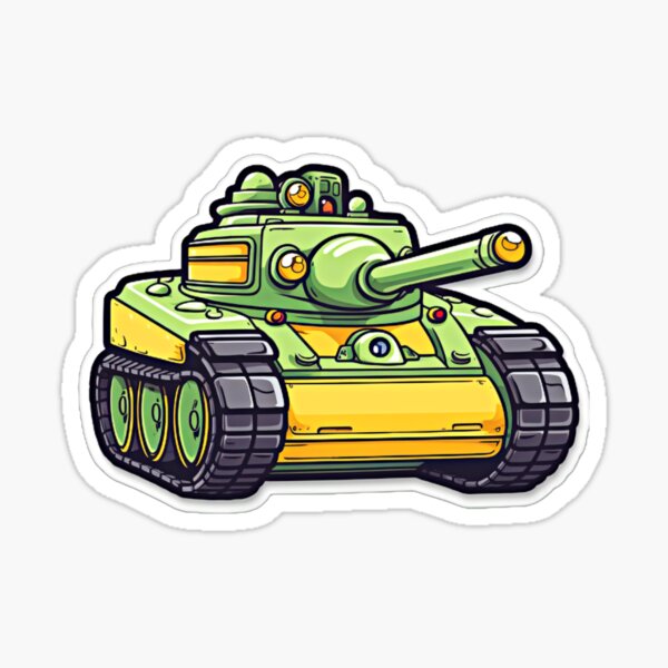 "Cute Tank Sticker" Sticker for Sale by Gameasty | Redbubble