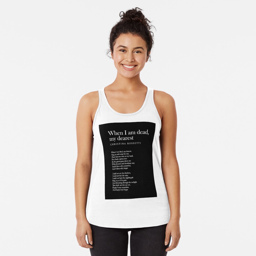 "When I am dead, my dearest, - Christina Rossetti Poem - Literature - Typography Print - Black ...