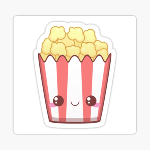 "CUTE KAWAII POPCORN STICKER - NEW" Sticker for Sale by safasx | Redbubble