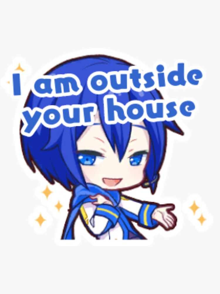 "kaito vocaloid i am outside your house project sekai meme" Sticker for ...