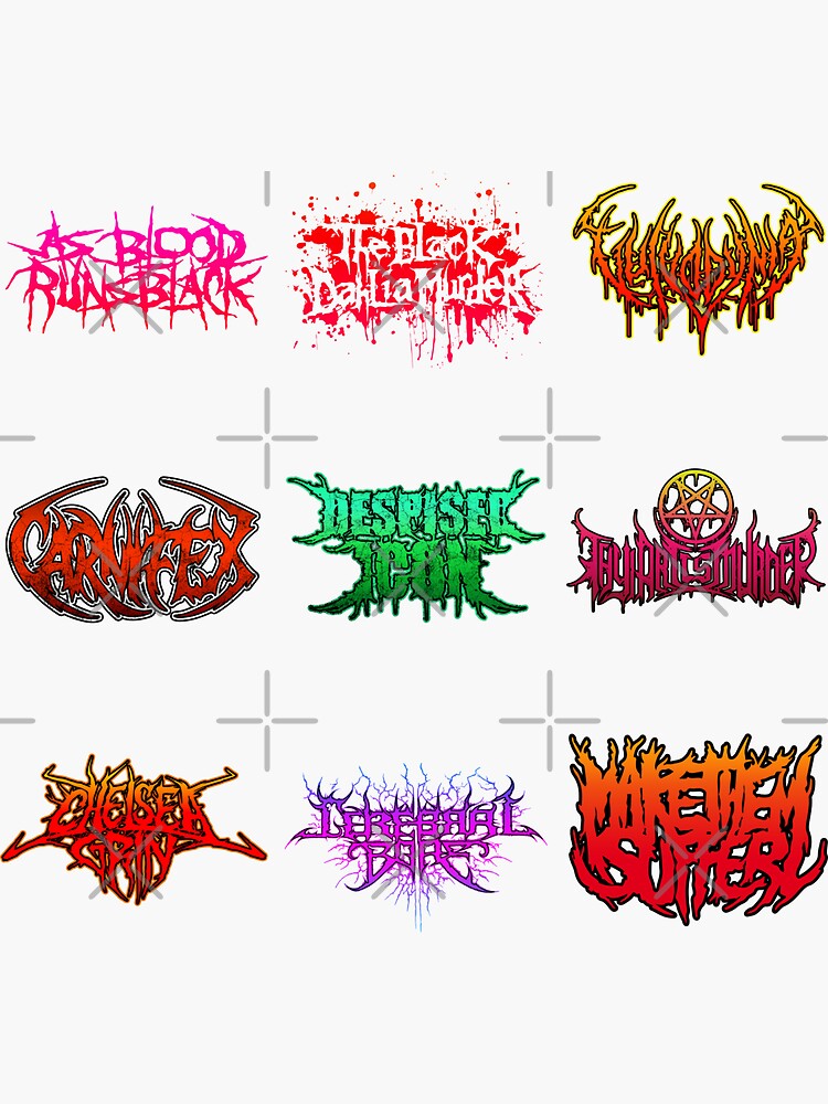 "Deathcore sticker pack" Sticker for Sale by xDumpTruckx | Redbubble