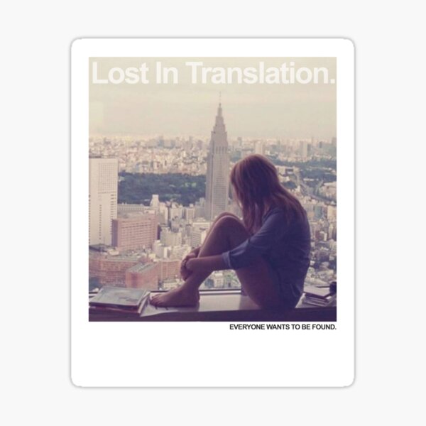 "lost in translation" Sticker for Sale by oommie | Redbubble