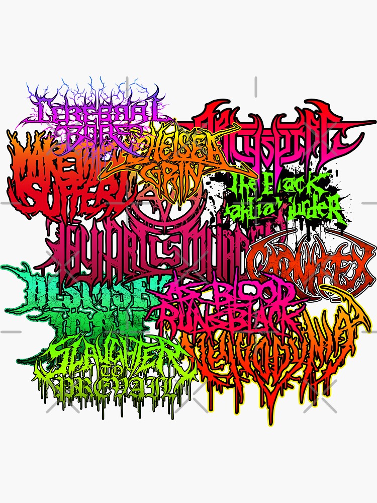 "Deathcore Sticker Pack" Sticker for Sale by xDumpTruckx | Redbubble